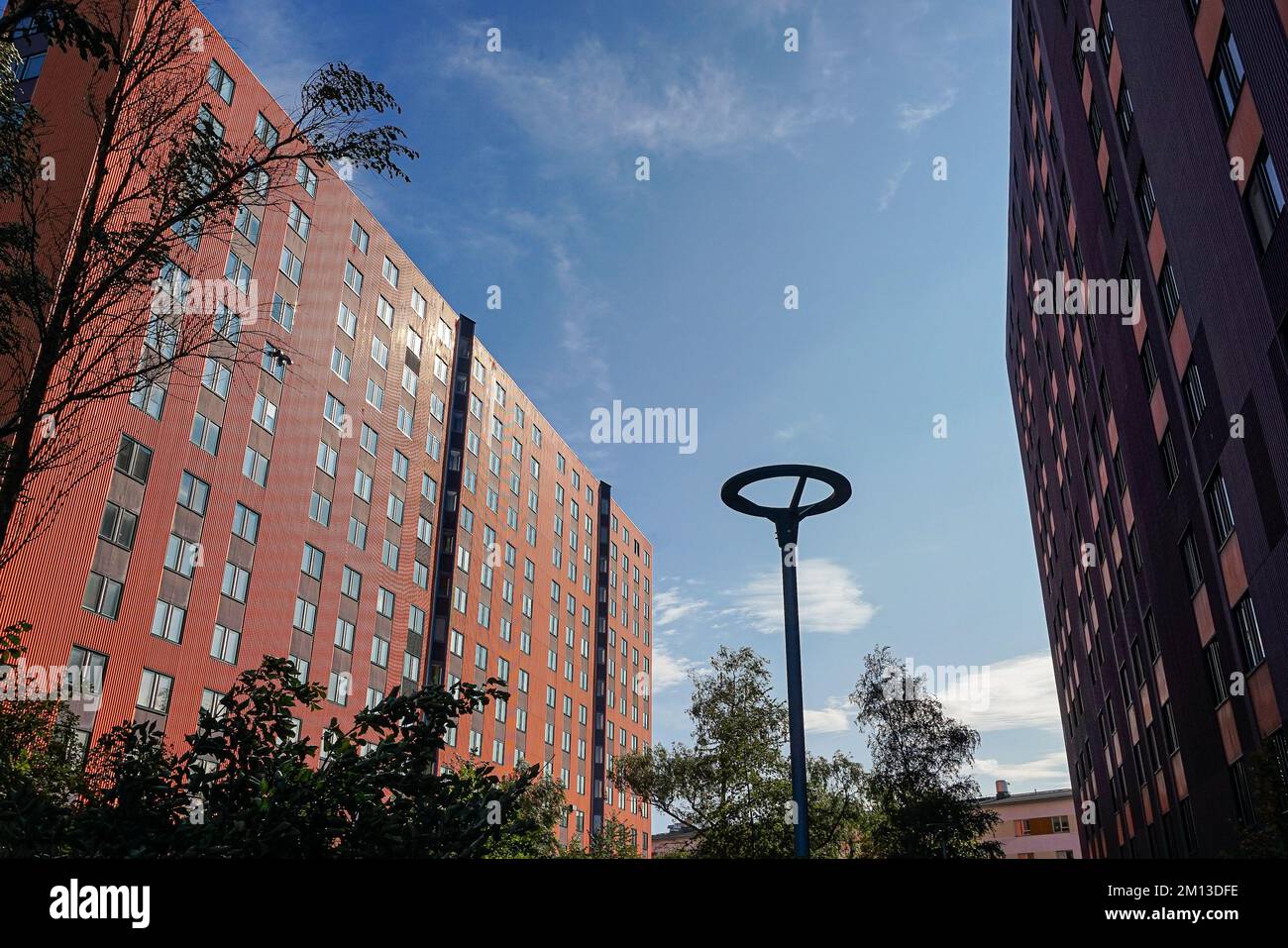 Low angle view of buildings against sky Stock Photo - Alamy