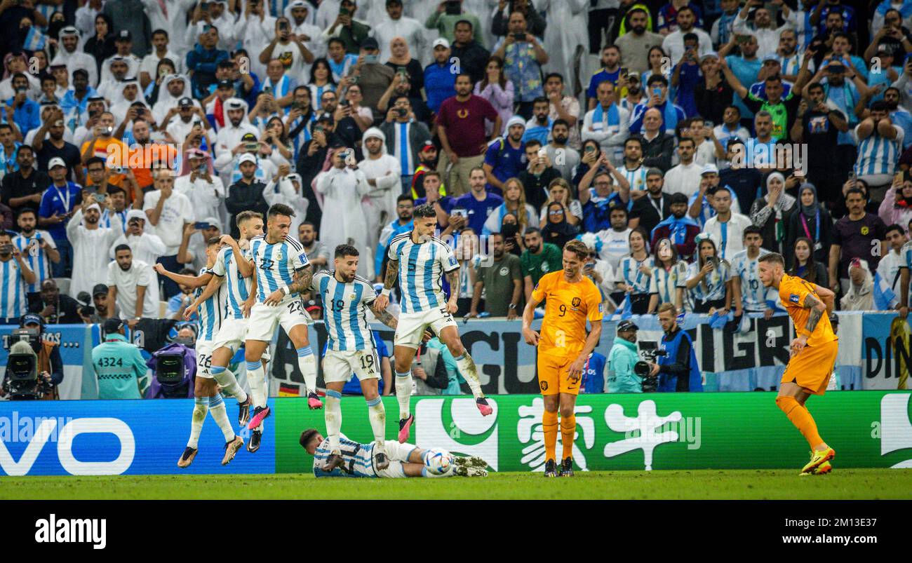 Doha, Qatar. 9th Dec, 2022. Goal to 2:2 by Wout Weghorst (Niederlande ...