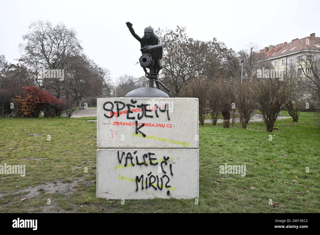 Prague, Czech Republic. 09th Dec, 2022. The sculpture depicting Russian ...