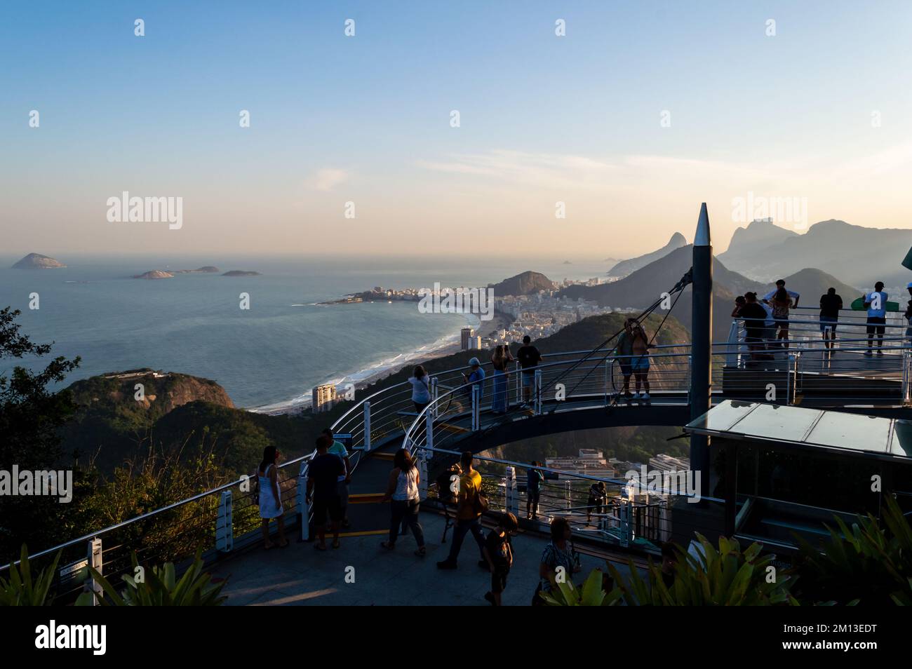 Famous tourist spot at sugarloaf mountain in Rio de janeiro Brazil ...
