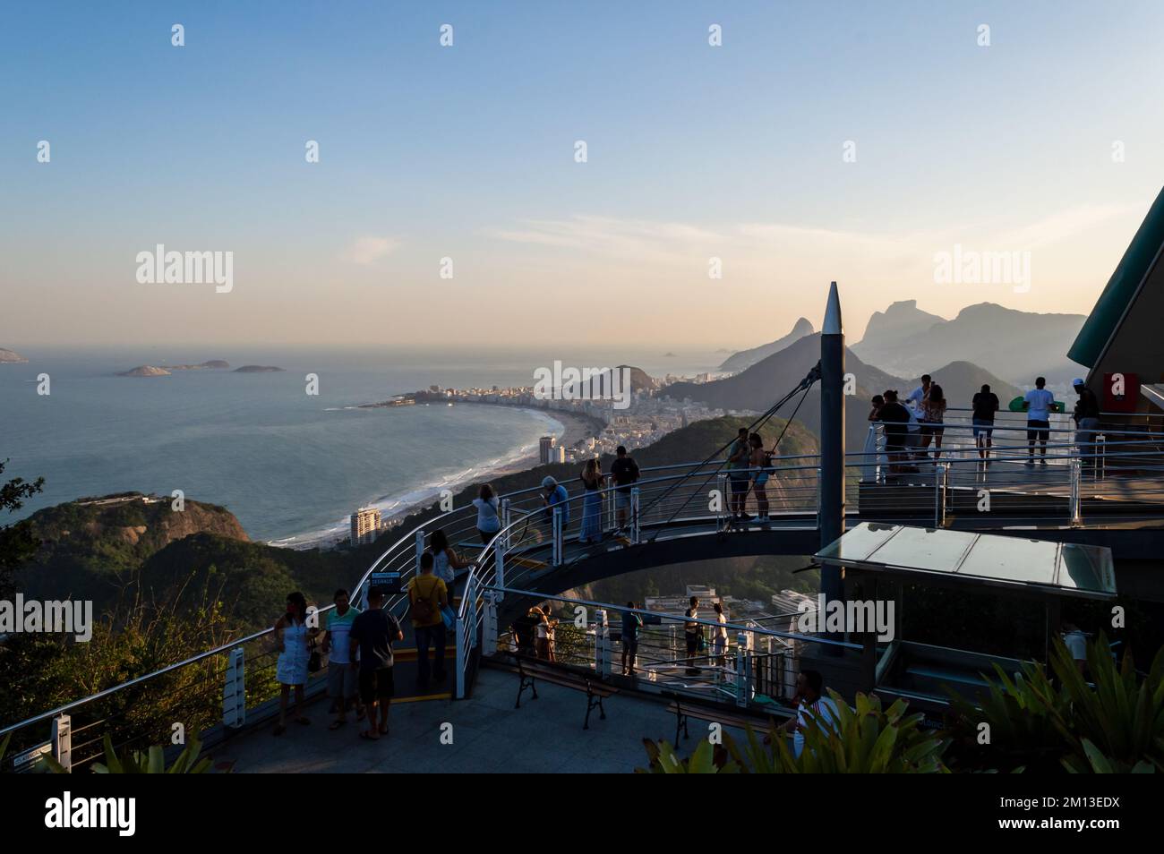 Famous tourist spot at sugarloaf mountain in Rio de janeiro Brazil ...