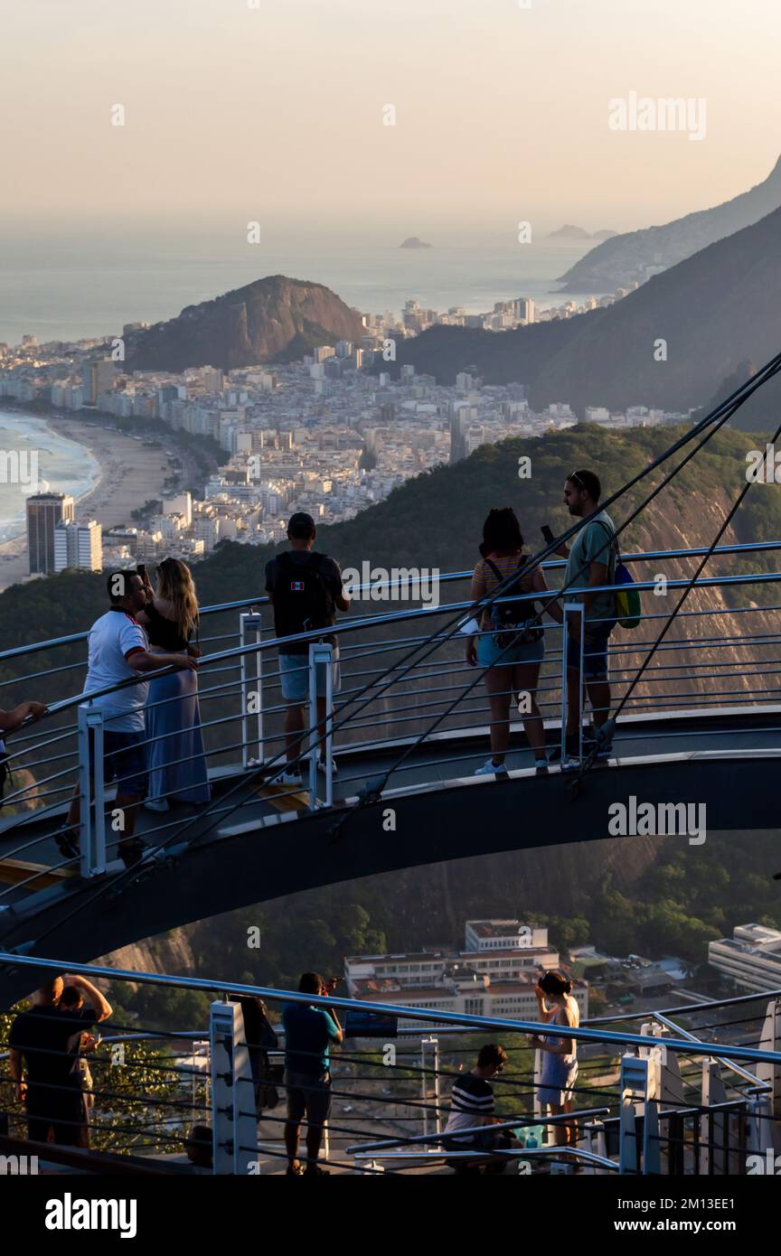 Famous tourist spot at sugarloaf mountain in Rio de janeiro Brazil ...