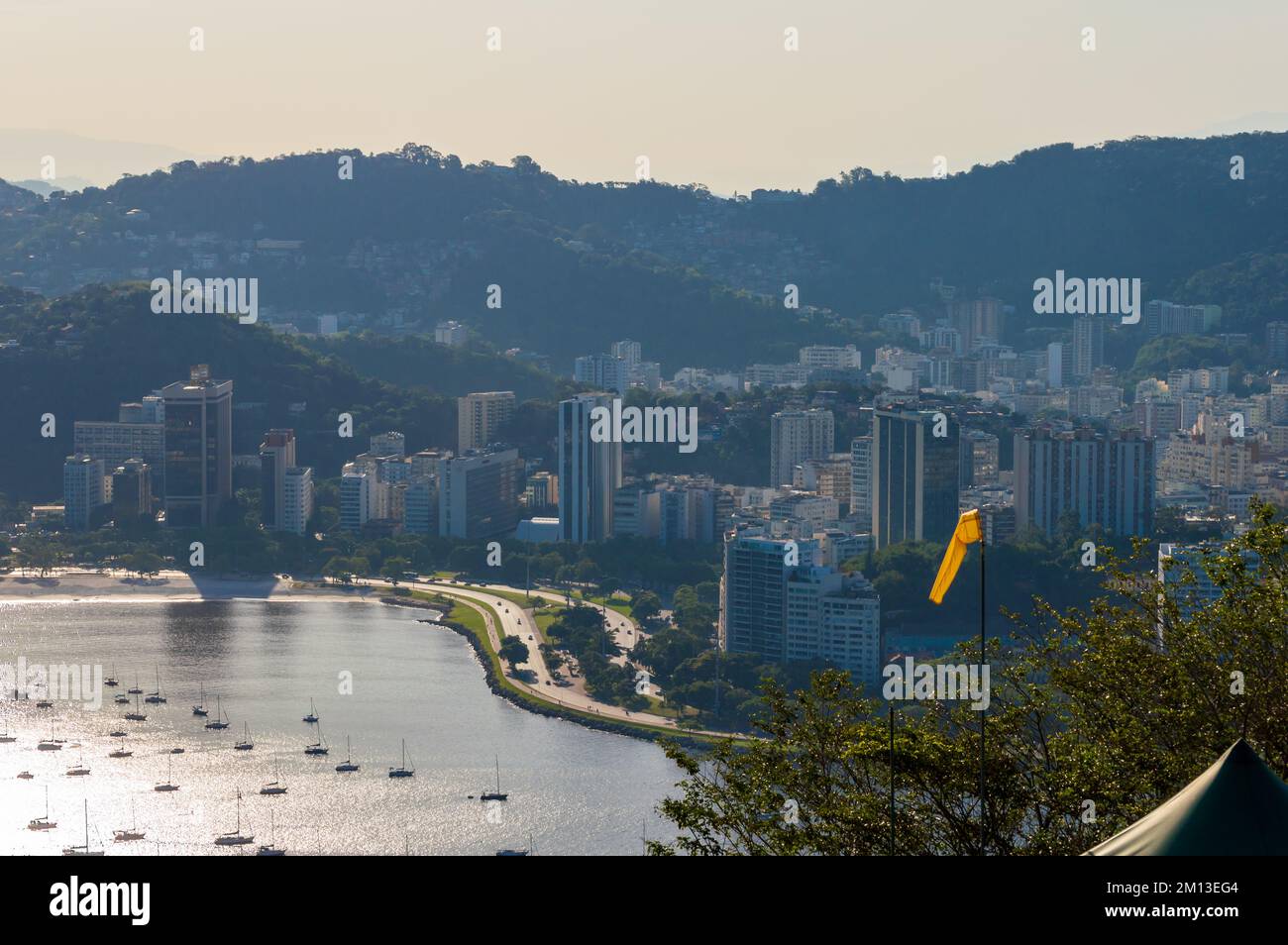 Rio de Janeiro, romantic city detail at sunset time, nice soft light ...