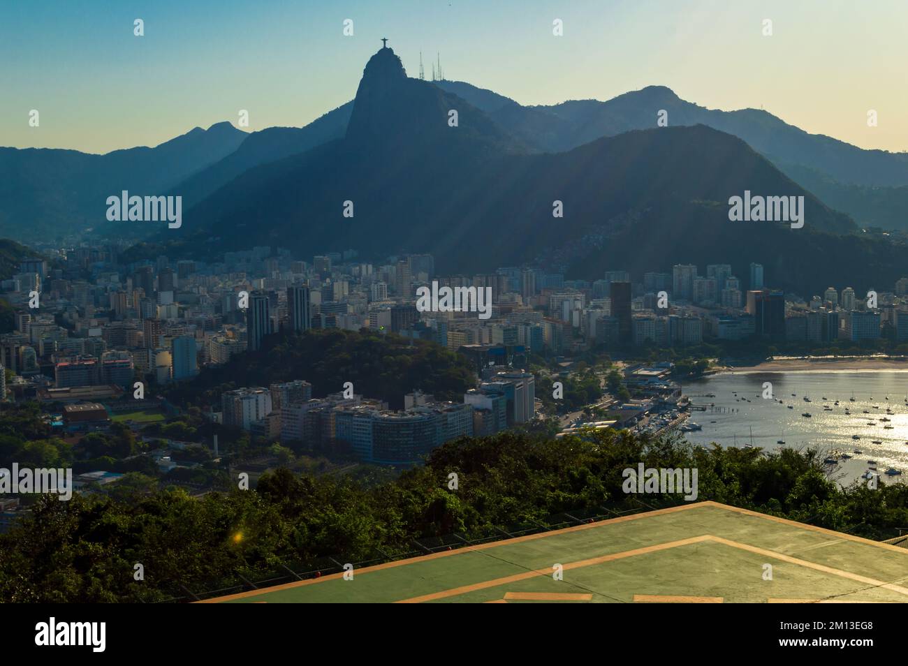 Rio de Janeiro, romantic city detail at sunset time, nice soft light ...