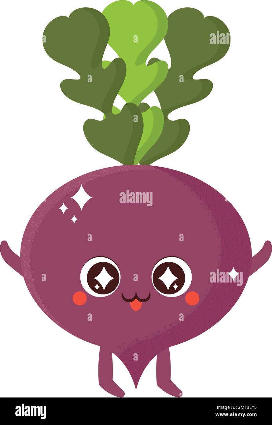 kawaii radish illustration Stock Vector Image & Art - Alamy