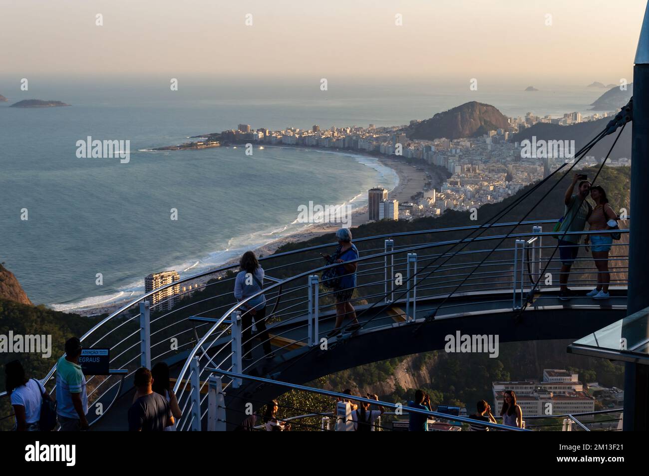 Famous tourist spot at sugarloaf mountain in Rio de janeiro Brazil ...