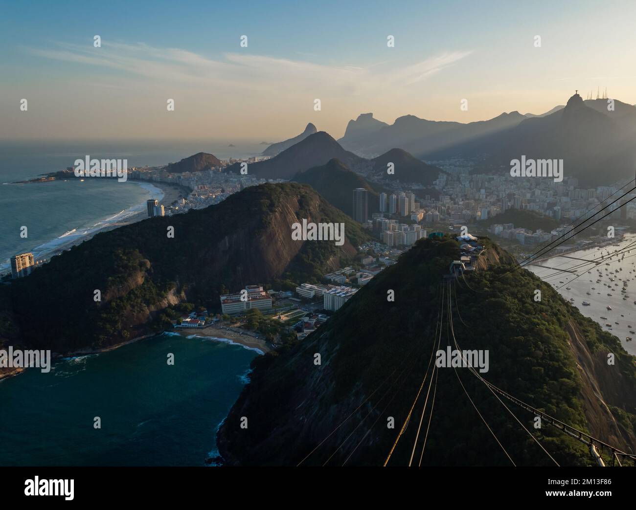 Amazing view of the coast of Rio de Janeiro in Brazil seen from the ...