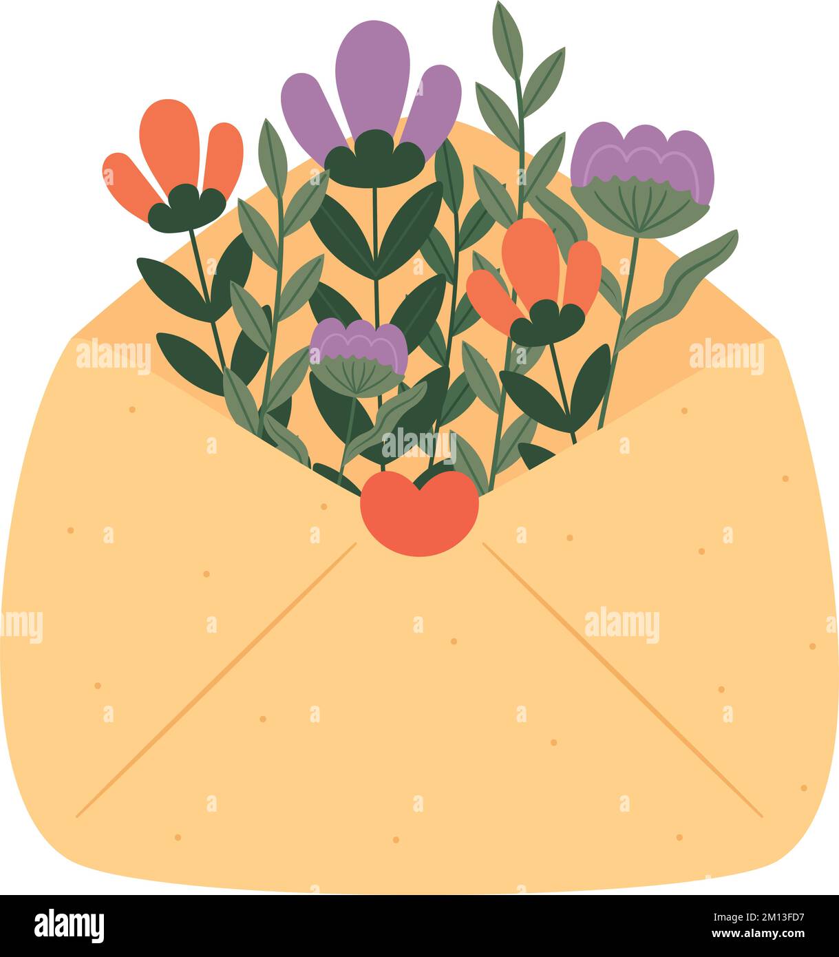 letter with flowers Stock Vector Image & Art - Alamy