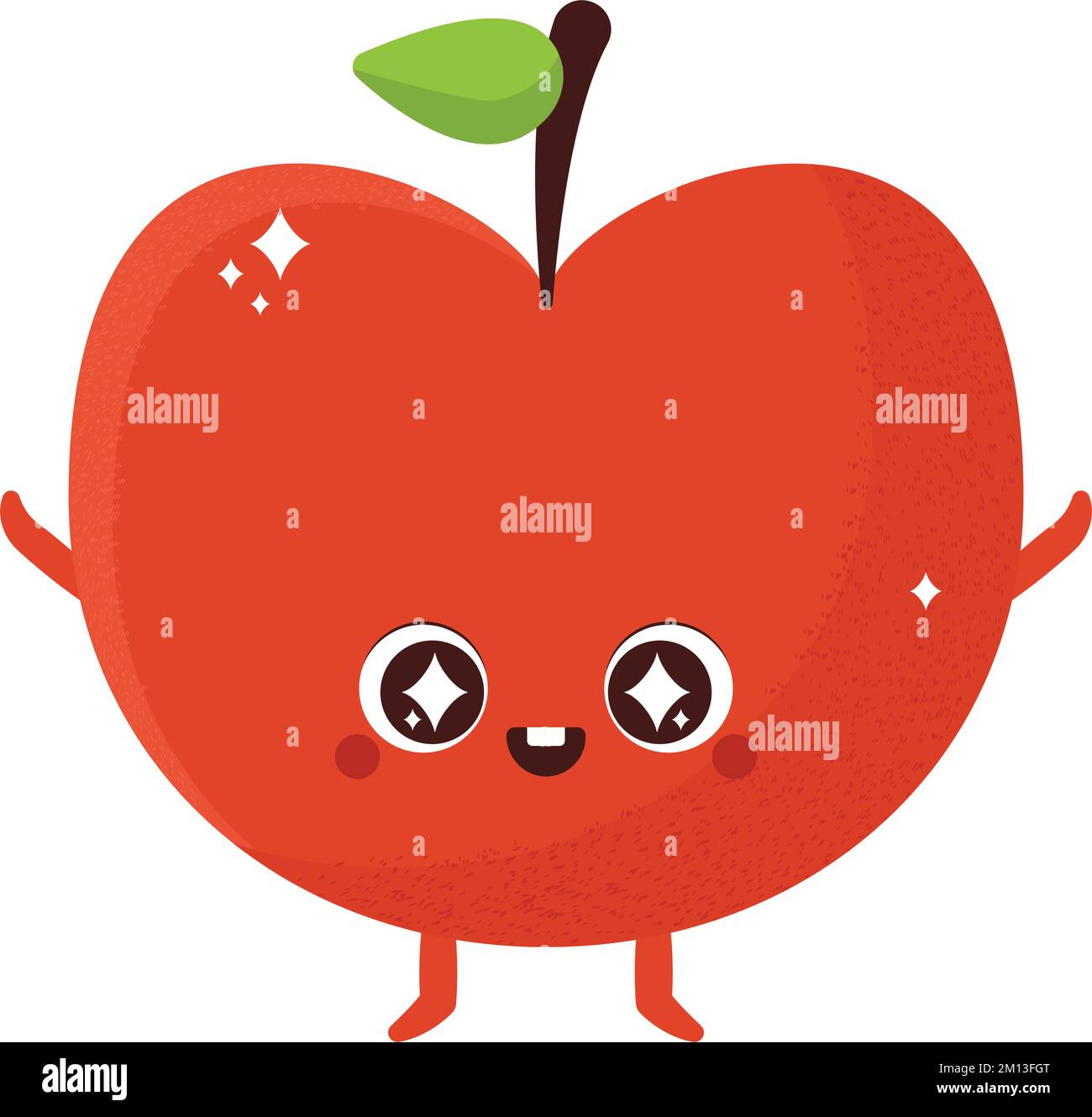 kawaii apple illustration Stock Vector Image & Art - Alamy
