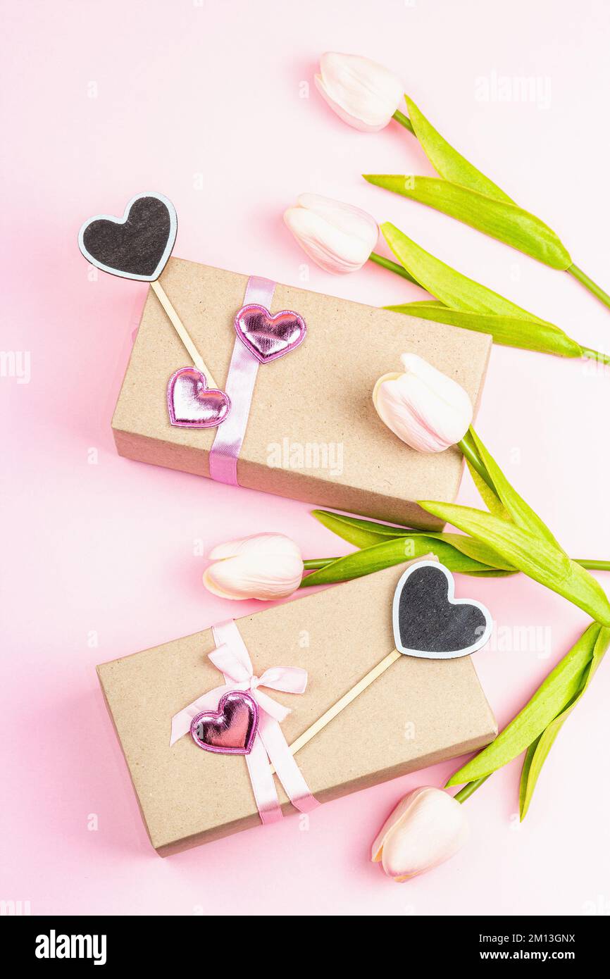 Zero waste gift concept. Handcrafted eco style, Valentine's, Mother's ...