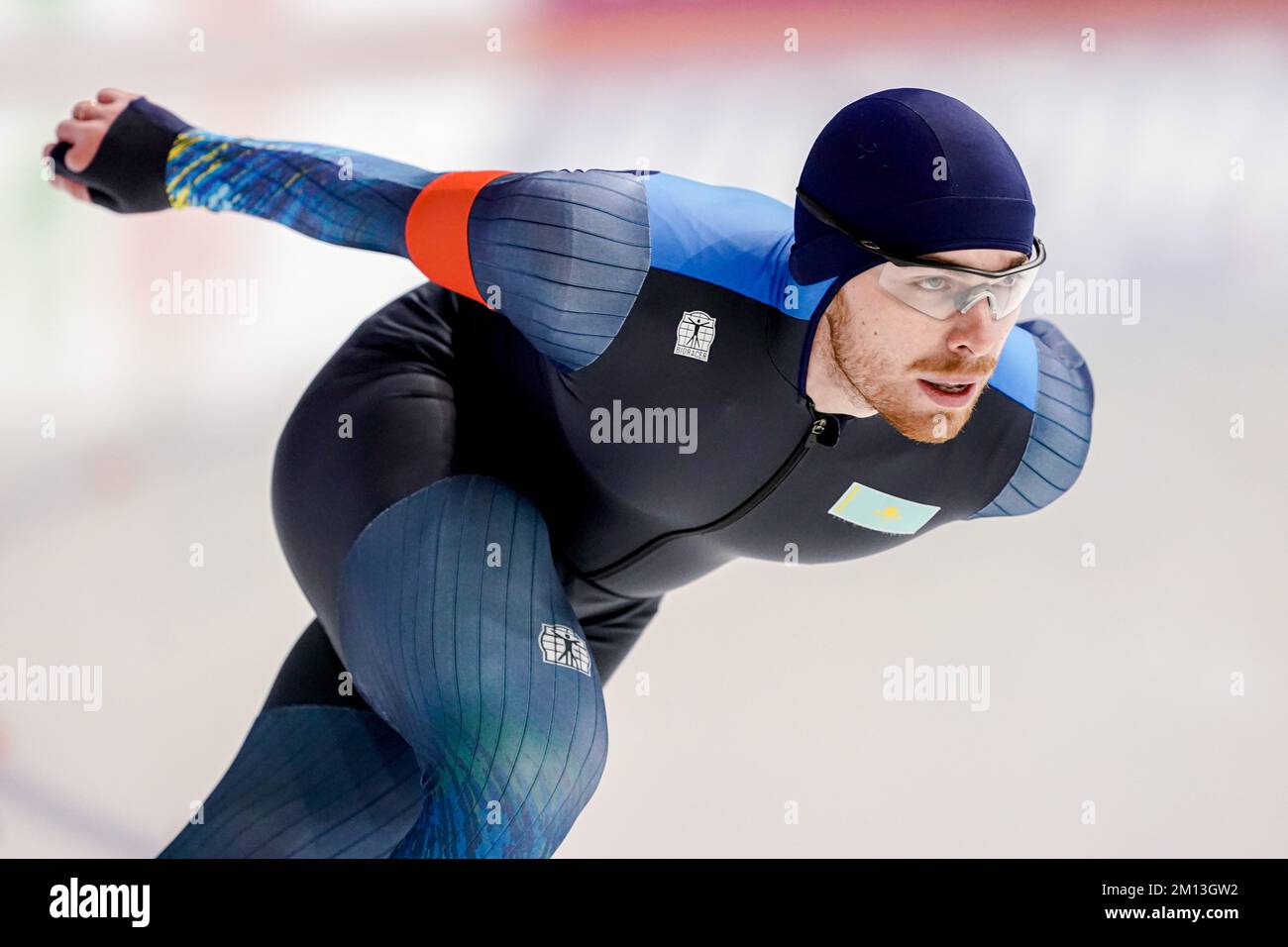 CALGARY, CANADA - DECEMBER 9: Dmitry Morozov of Kazakhstan competing on the Men's A Group 1500m ...
