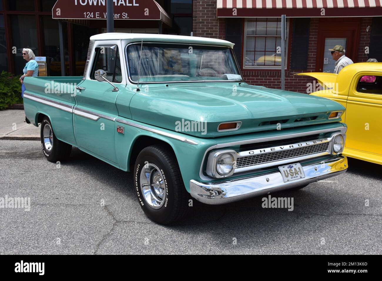 A 1966 C-10 Chevrolet Pickup Truck on display at a Car Show Stock Photo ...