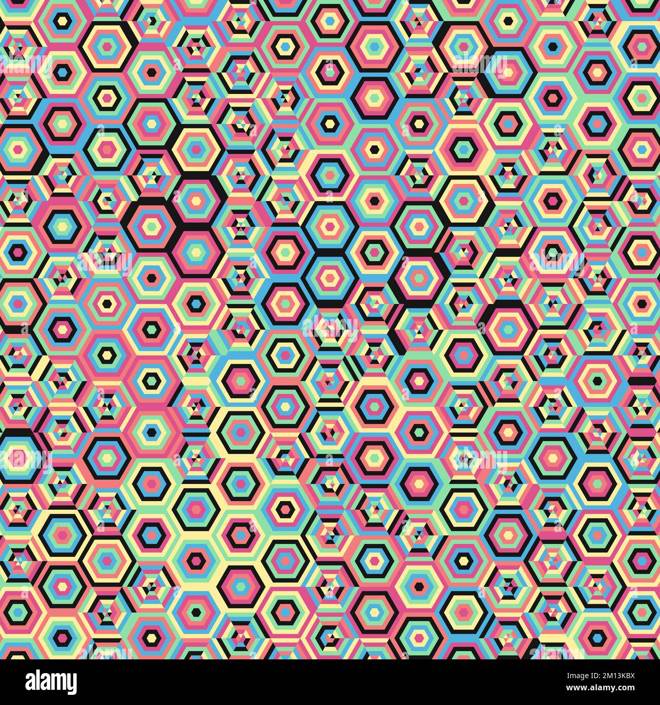 Hexagonal Maze generative pattern illustration Stock Vector Image & Art ...