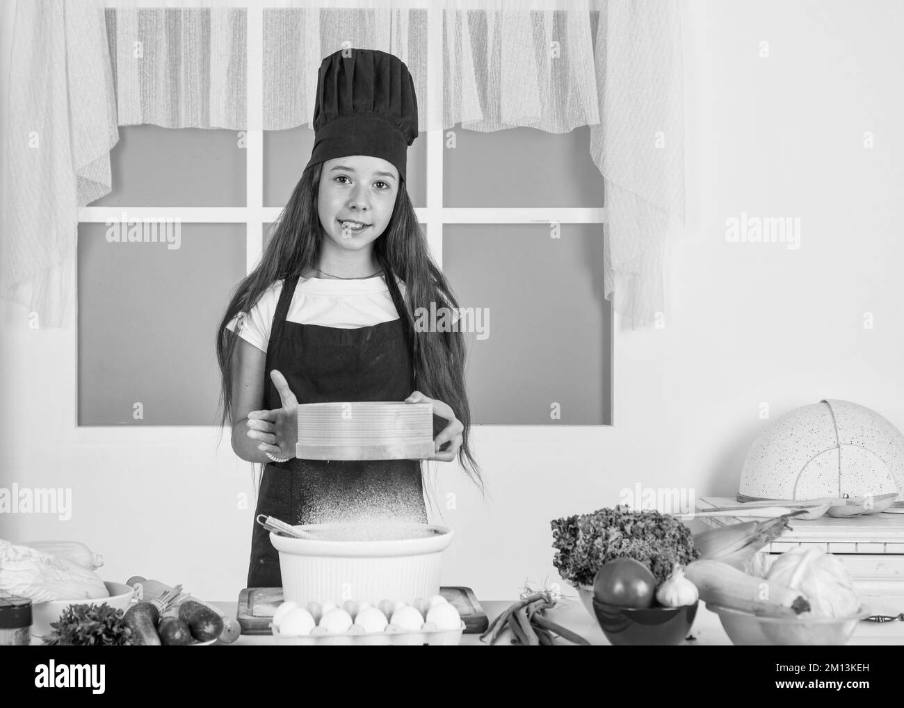 Food with passion. little helper on kitchen. culinary and cuisine ...