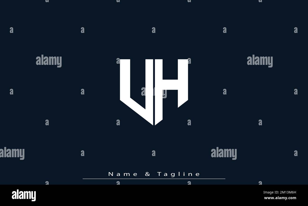 Alphabet letters Initials Monogram logo UH , HU Stock Vector Image ...