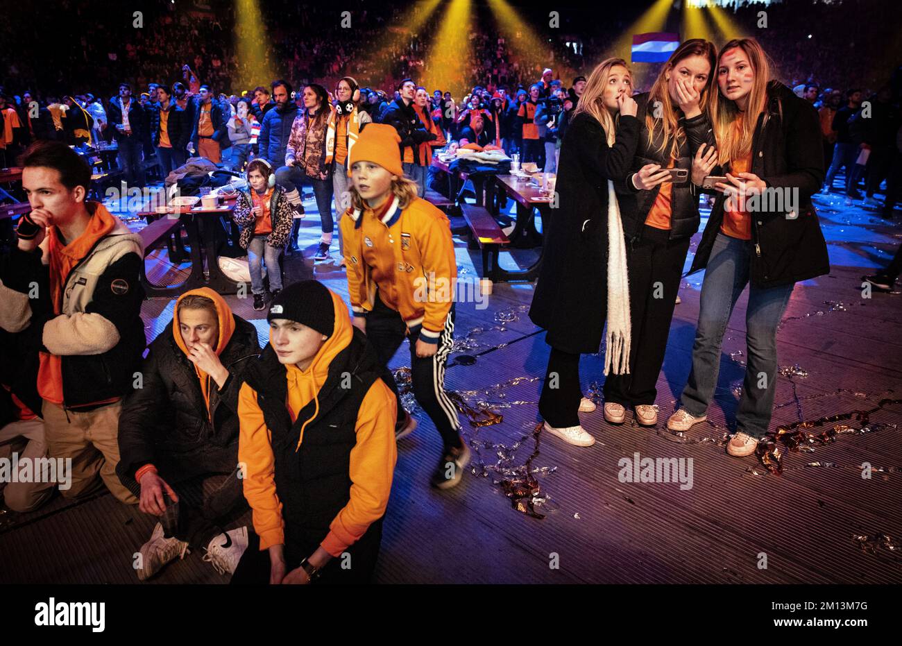 AMSTERDAM - Orange fans in the House of Orange in the Johan Cruijff ...