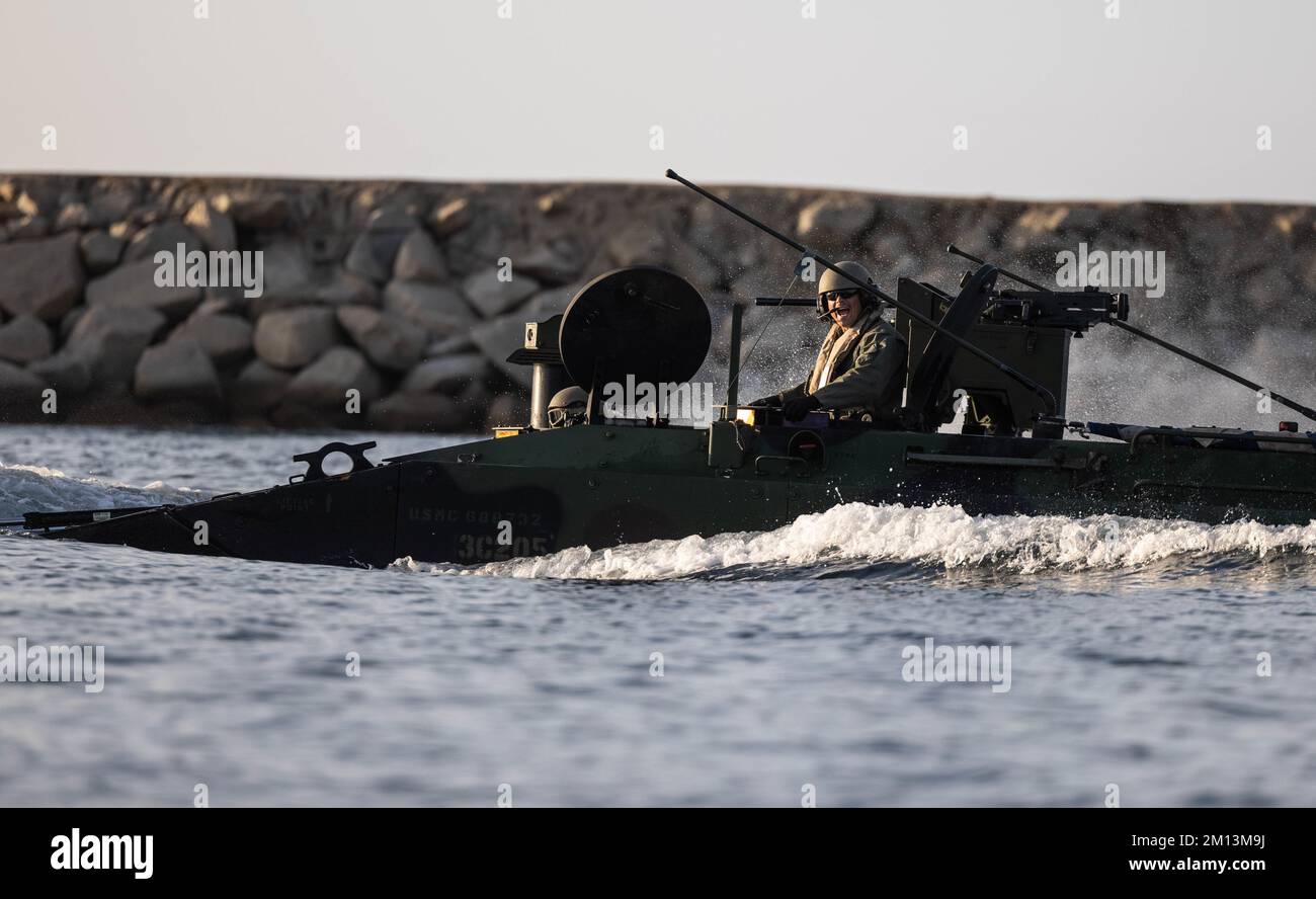 A U.S. Marine with 3rd Assault Amphibian Battalion, 1st Marine Division ...
