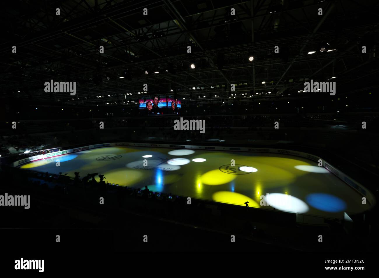 Turin, Italy, 9th December 2022. A general view of the Ice rink prior ...