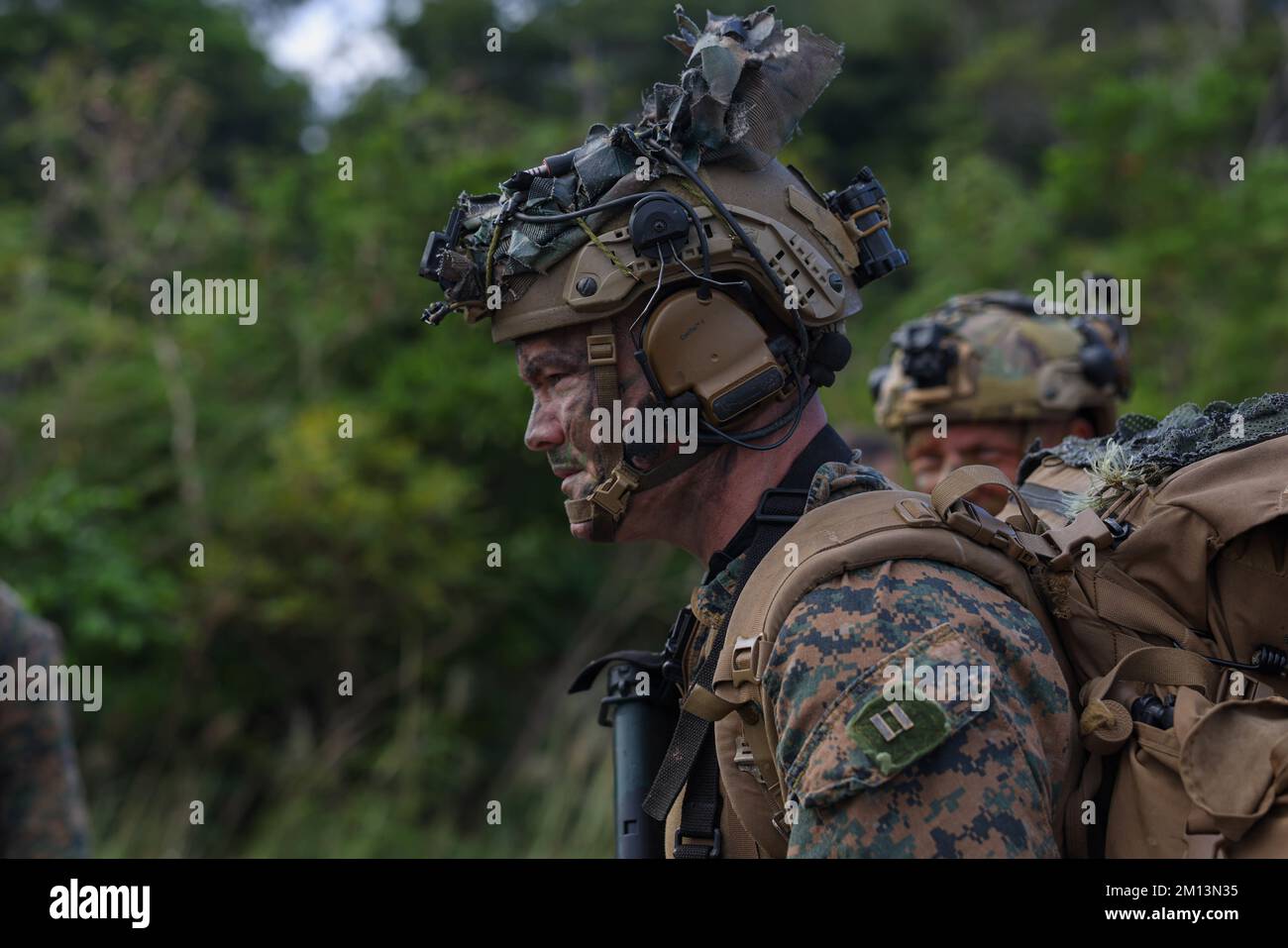 U.S. Marines with 1st Battalion, 2d Marines prepare to board a CH-53E ...