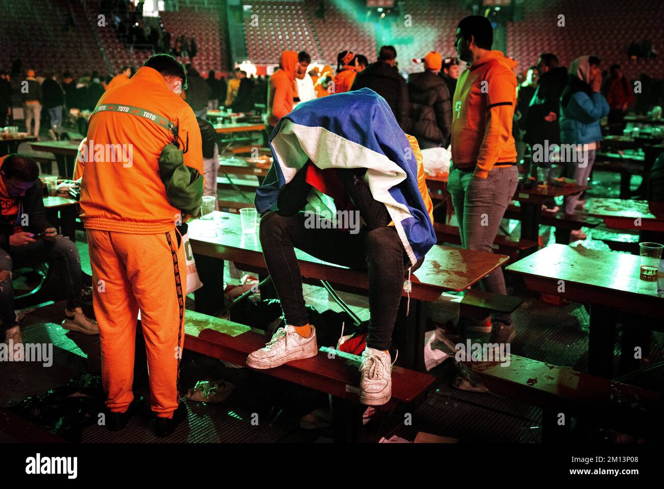 AMSTERDAM - Orange fans in the House of Orange in the Johan Cruijff ...