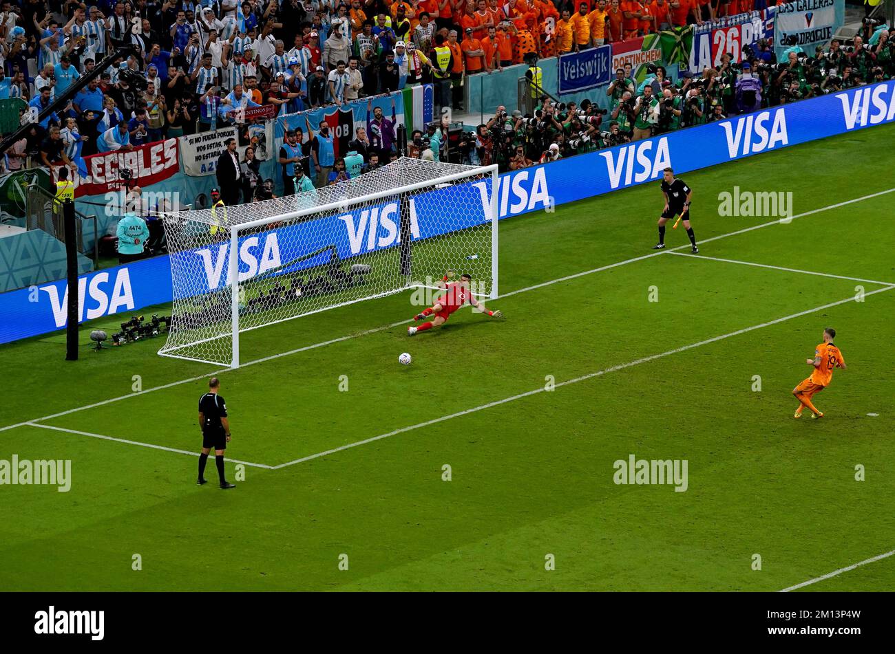 Netherlands' Wout Weghorst scores his penalty during the penalty shoot ... Netherlands' Wout Weghorst scores his penalty during the penalty shoot ...