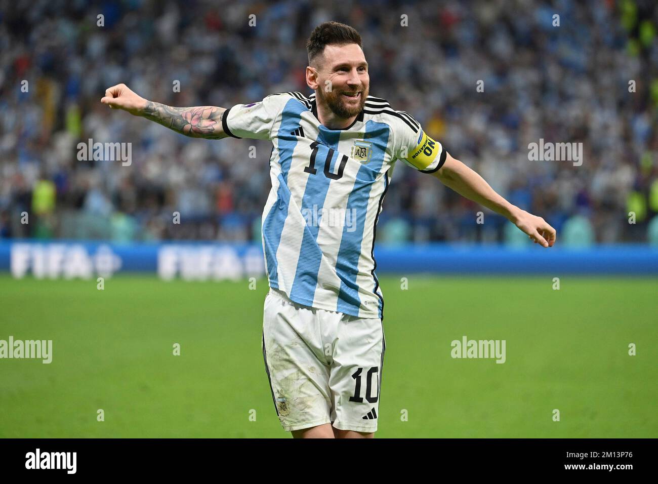 final jubilation Lionel MESSI (ARG), after 11 m shooting, action ...