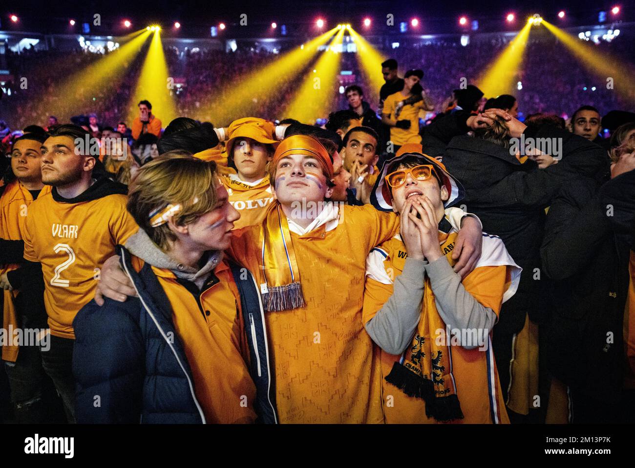AMSTERDAM - Orange fans in the House of Orange in the Johan Cruijff ...