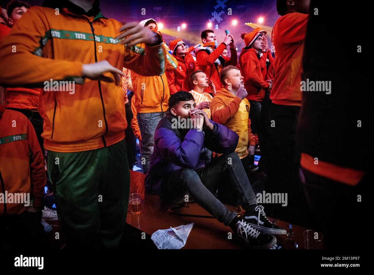 AMSTERDAM - Orange fans in the House of Orange in the Johan Cruijff ...