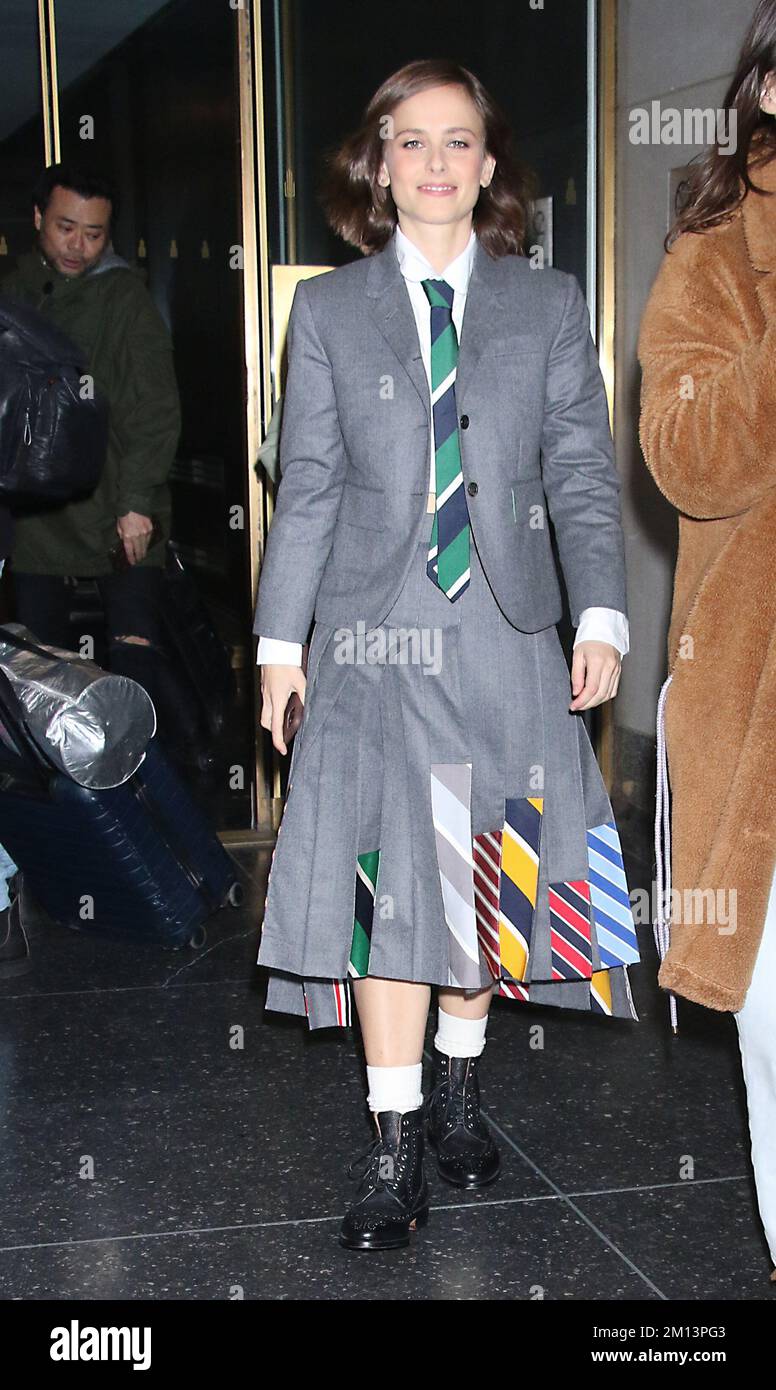 New York, NY, USA. 08th Dec, 2022. Pauline Chalamet seen exiting NBC's ...