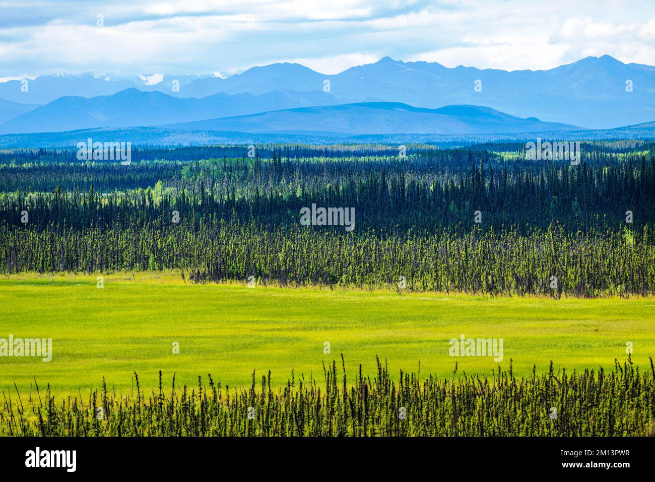 Alaska Highway; Kalukna River; Mentasta Mountains; Tetlin National ...
