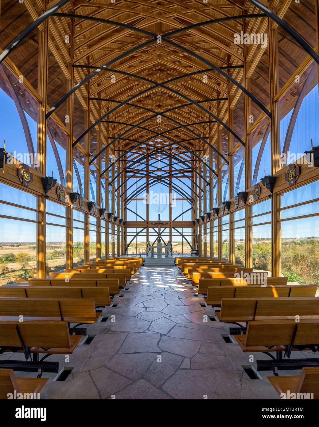 Interior of the modern Holy Family Shrine on Pflug Road in Gretna ...