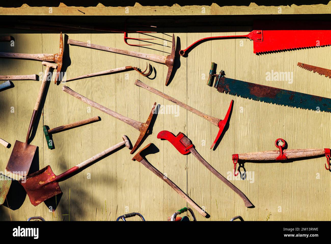 Historic logging and mining tools; Discovery Yukon Lodge & RV ...