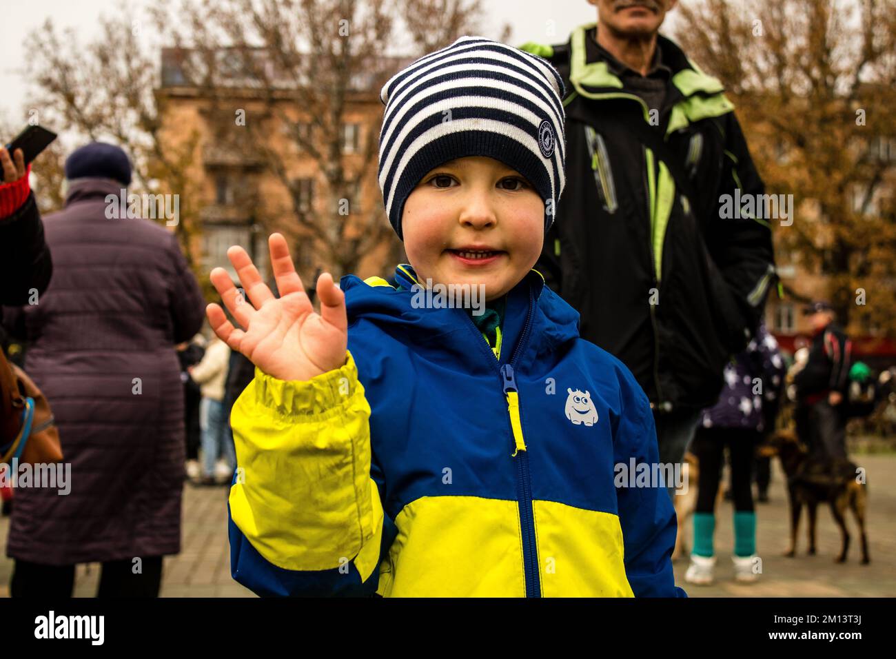 kid of Kherson celebrate the liberation of the city on Freedom Square ...