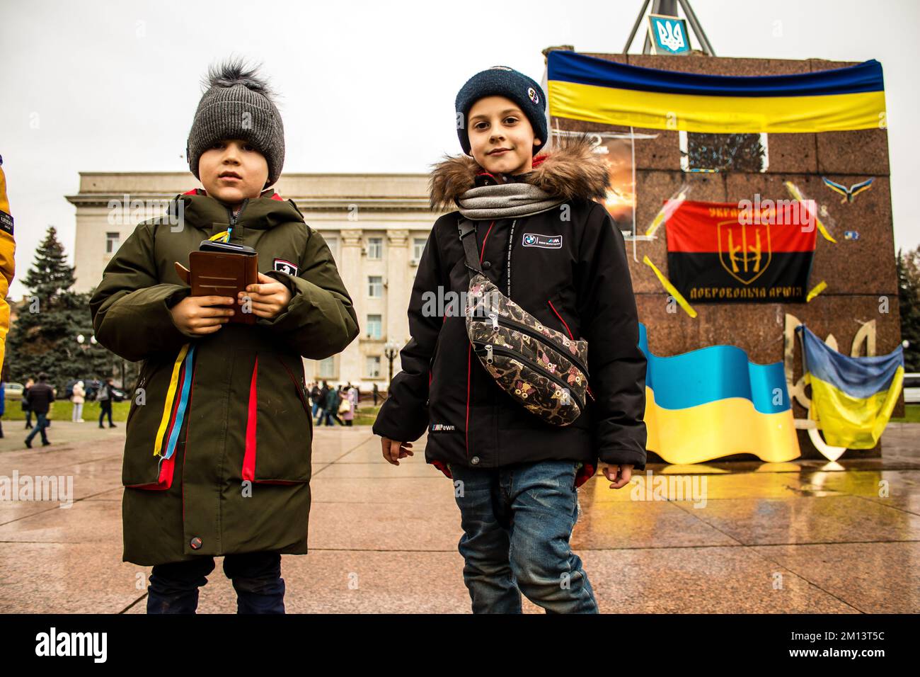 kid of Kherson celebrate the liberation of the city on Freedom Square ...