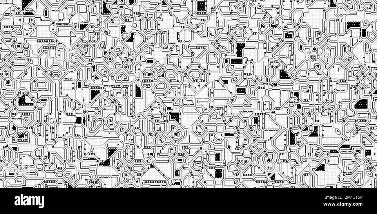 Seamless electronics circuit board background texture. High tech ...
