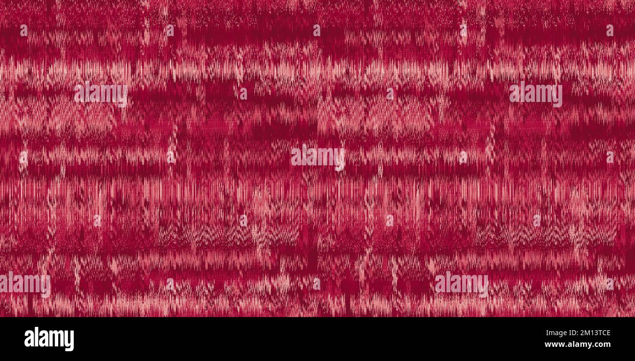 Seamless ikat linen texture surface pattern in Viva Magenta PANTONE 18 ...