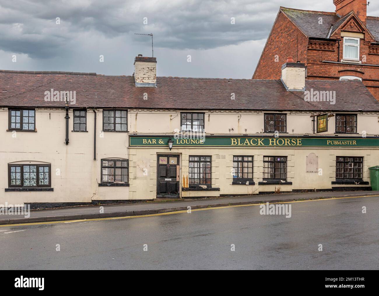 Closed down The Black Horse pub in Redditch, Worcestershire, England ...