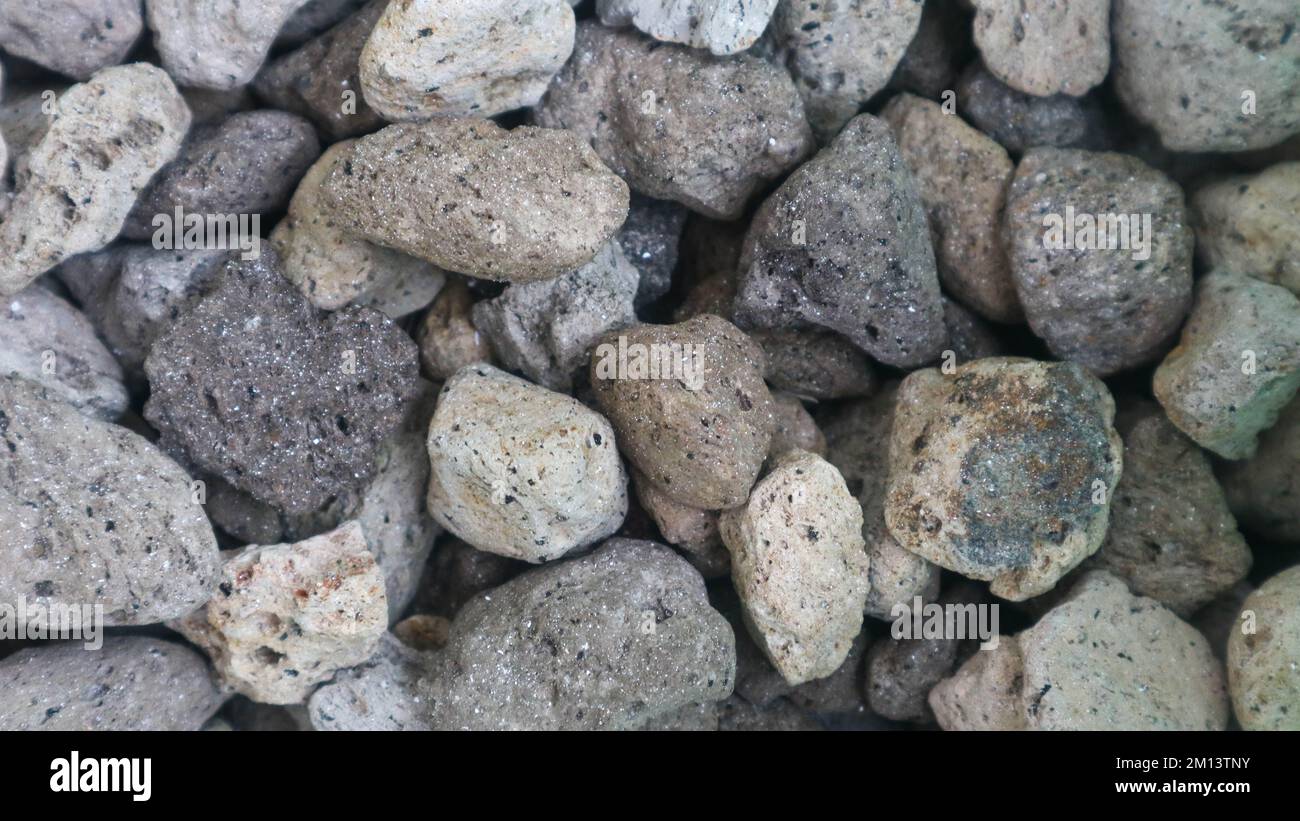 Detailed surface texture of piles of pumice as background Stock Photo ...