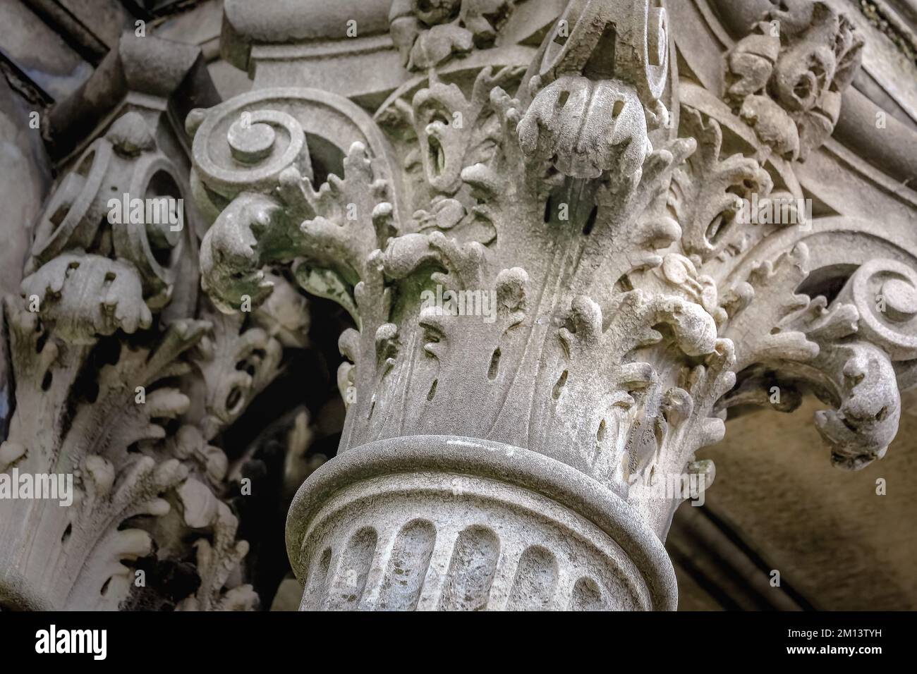 Corinthian greek architectural column, classical architecture, building detail in Buenos Aires ...