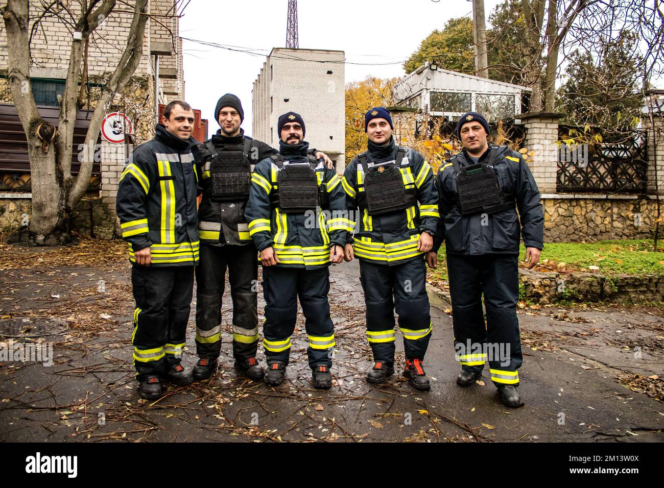 Fire truck parked in the center of Kherson after the liberation of the ...
