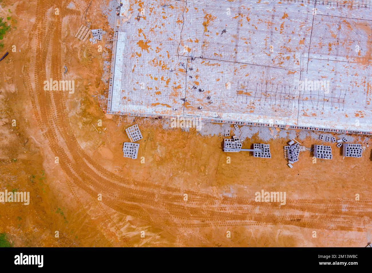 Installation process is carried out on construction site to install ...