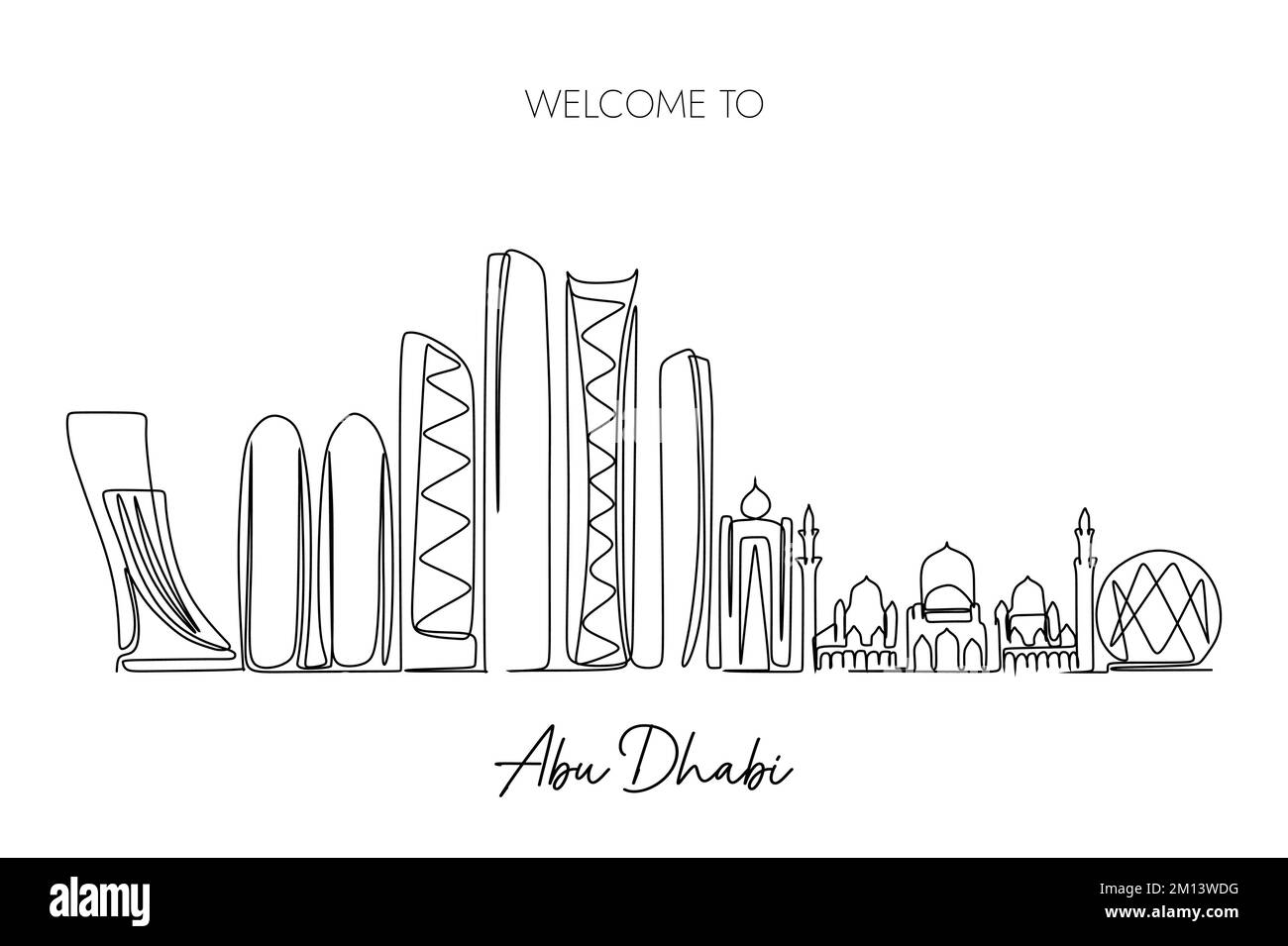 Abu dhabi skyline aerial Stock Vector Images - Alamy