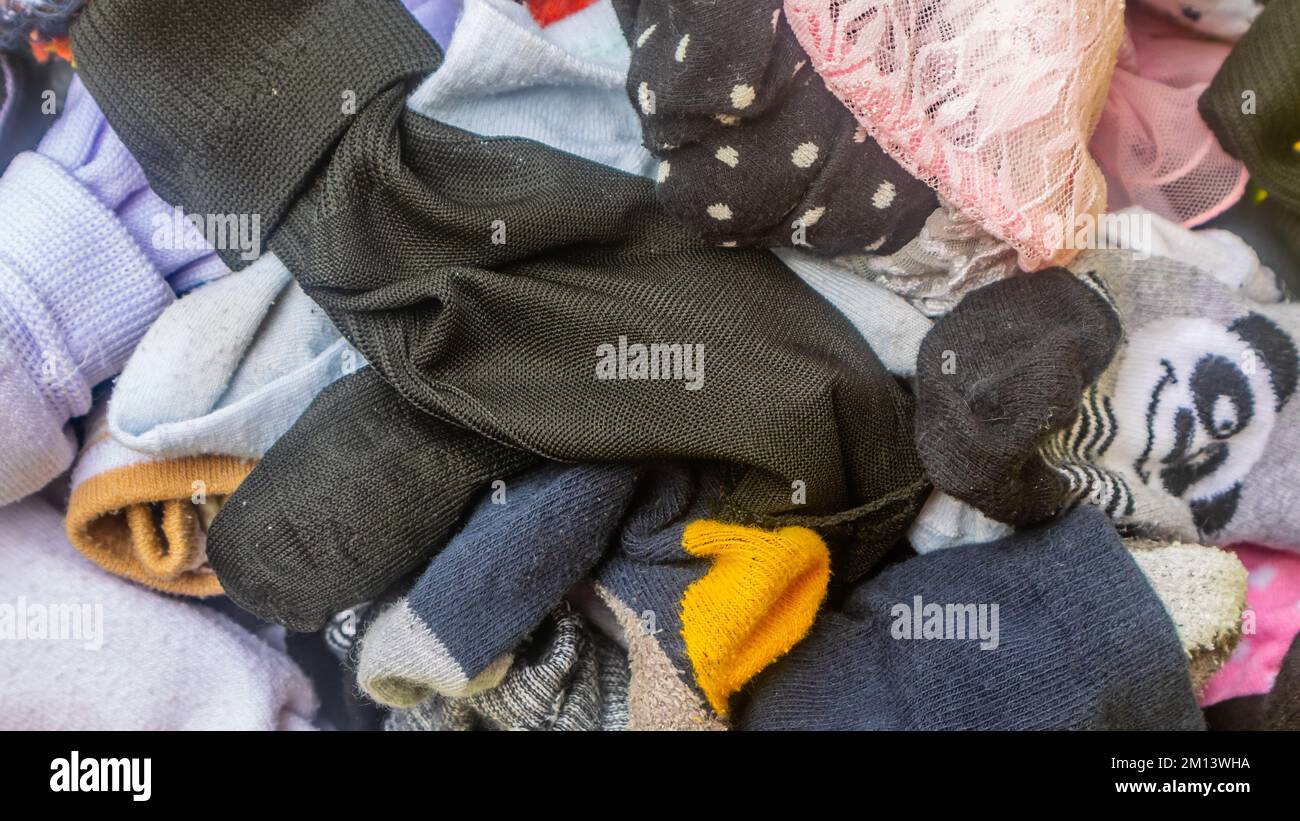 pile of socks as background Stock Photo - Alamy
