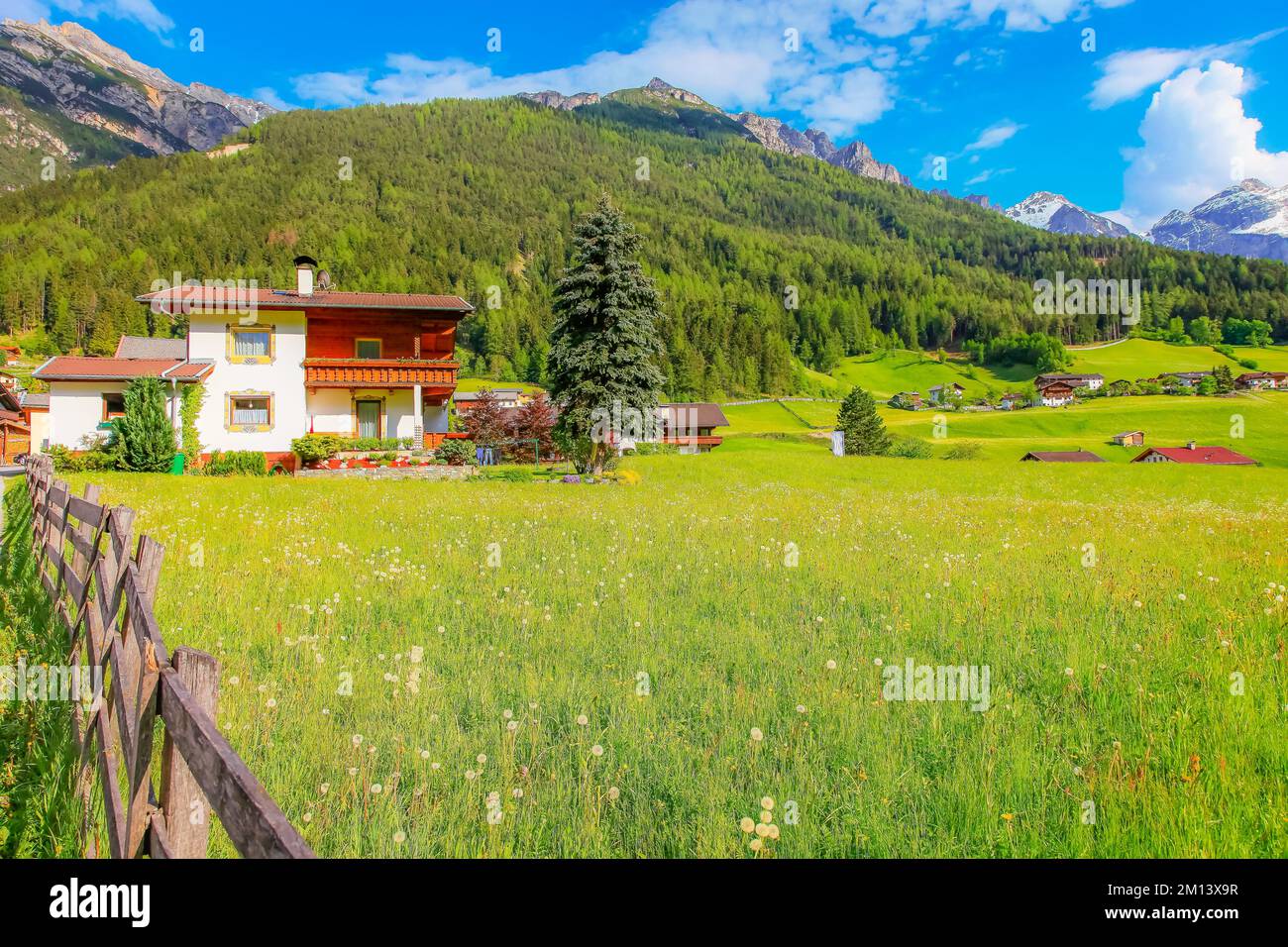 Alpine farm in Green Stubai valley near Innsbruck, Tyrol, Austria Stock ...