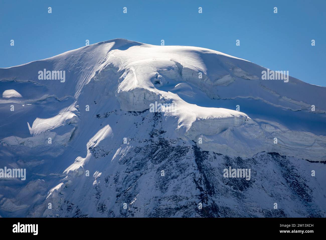 Bernina and Palu mountain range with glaciers in the Alps, Engadine ...