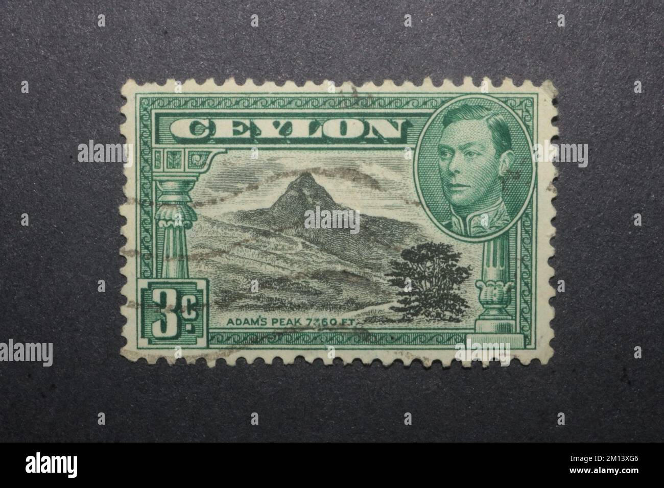 Ceylon 1952 King George VI Stock Photo - Alamy