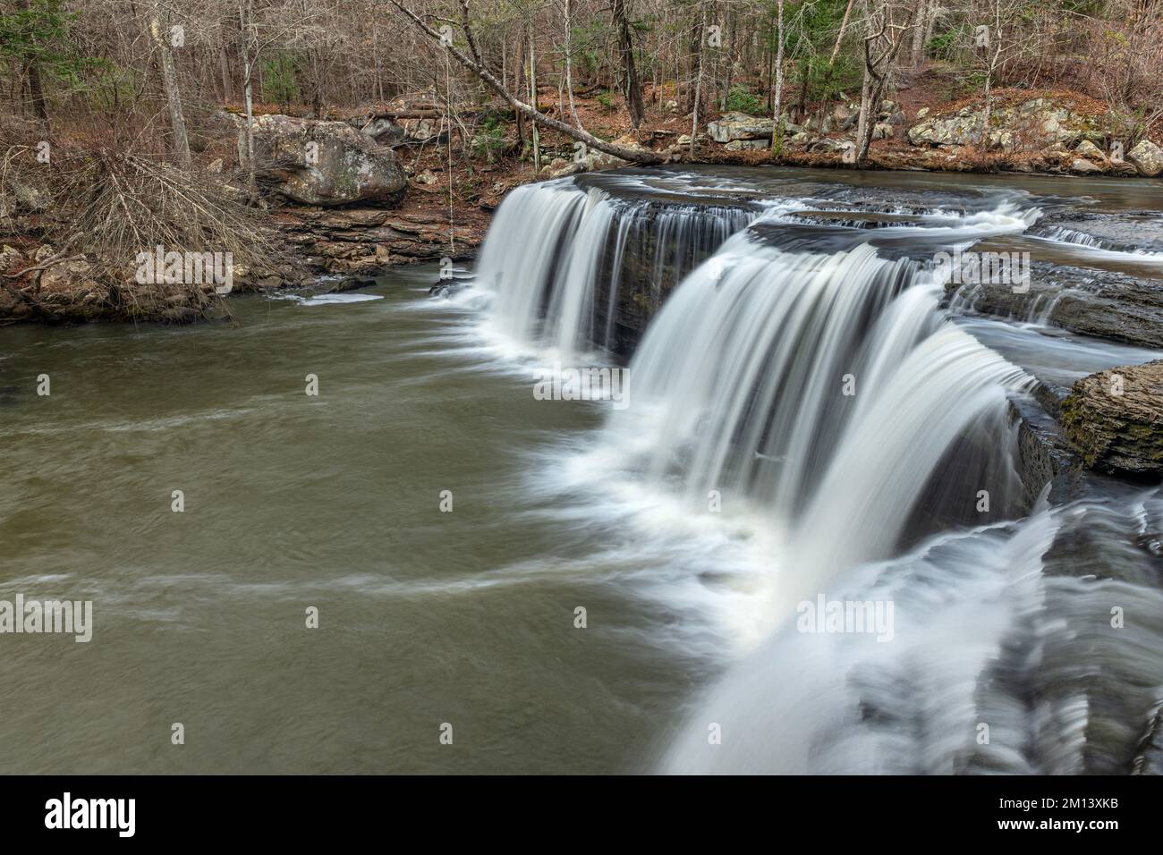 Beautiful Potter's Falls in Tennessee's Cumberland Plateau flows across ...