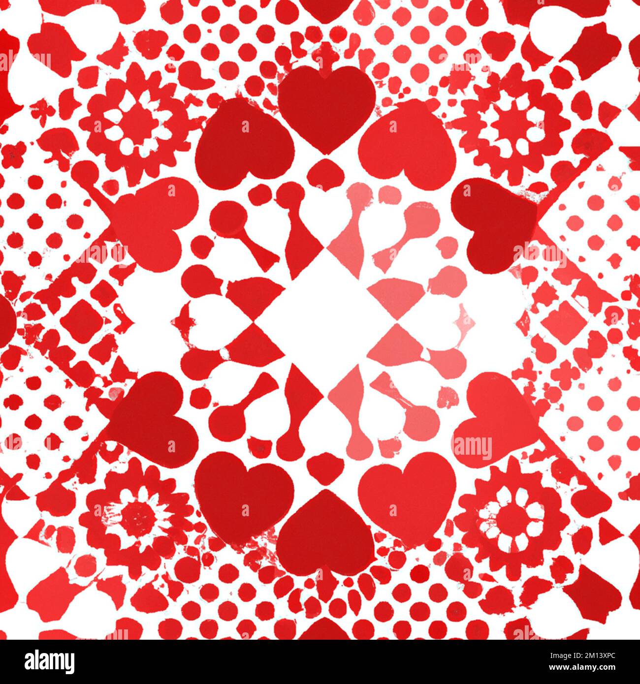 A fashionable fabric swatch illustration with a seamless pattern of red ...
