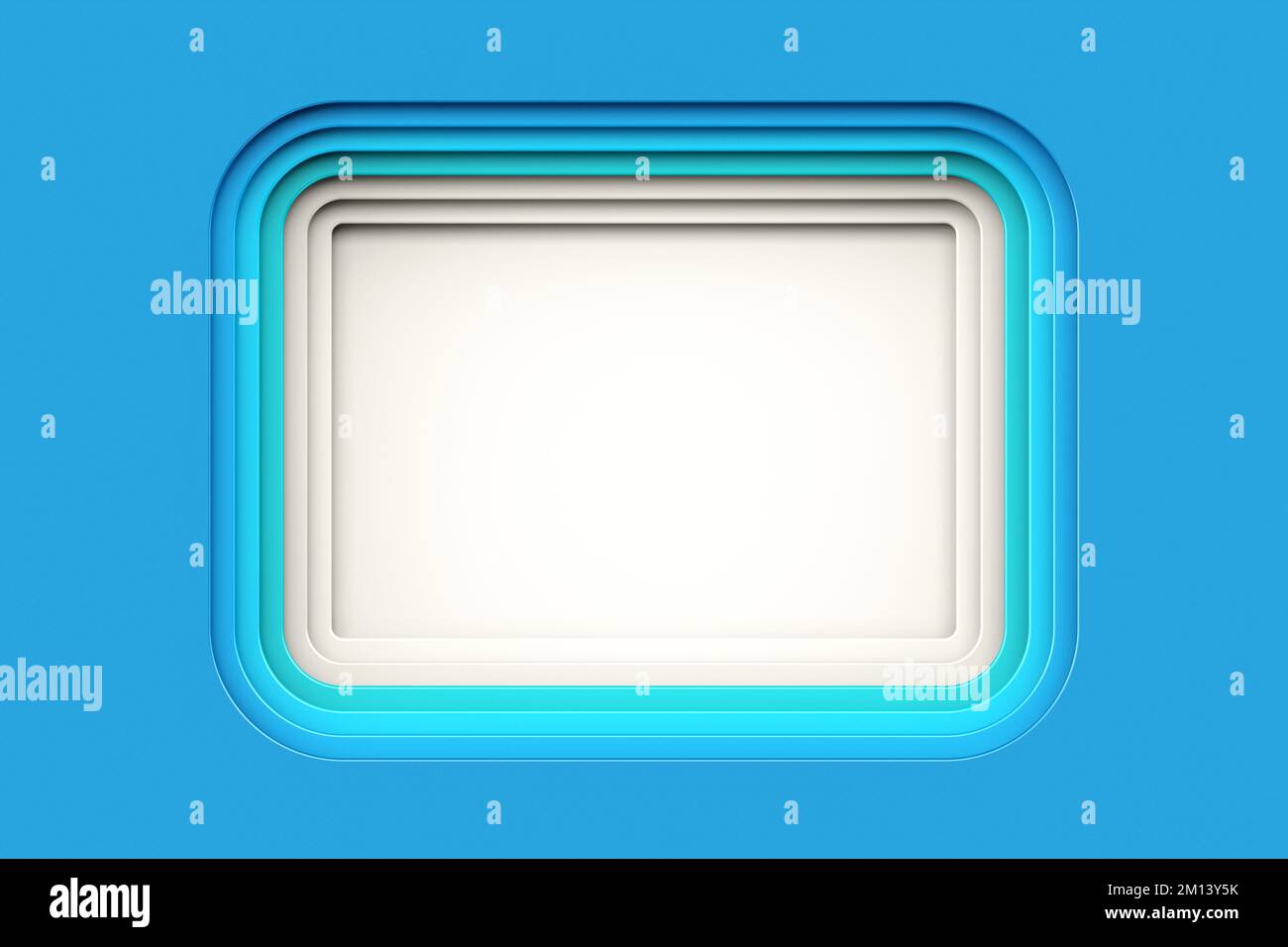 Blue paper cut square shape. Stacks of paper that have been cut into ...