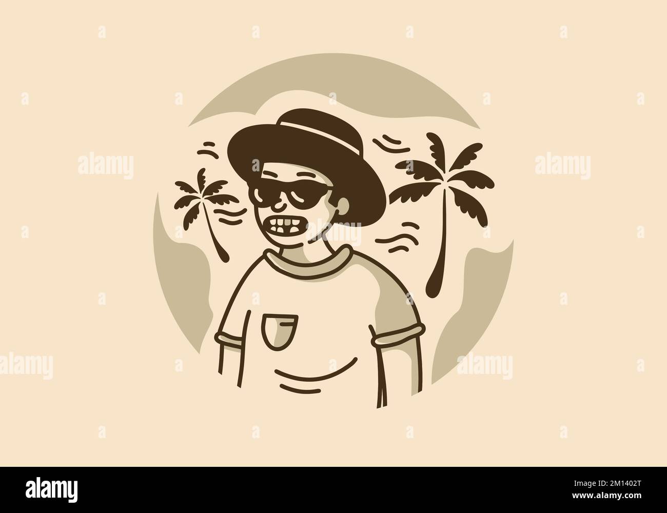 Wearing hat cap caps hats Stock Vector Images - Alamy